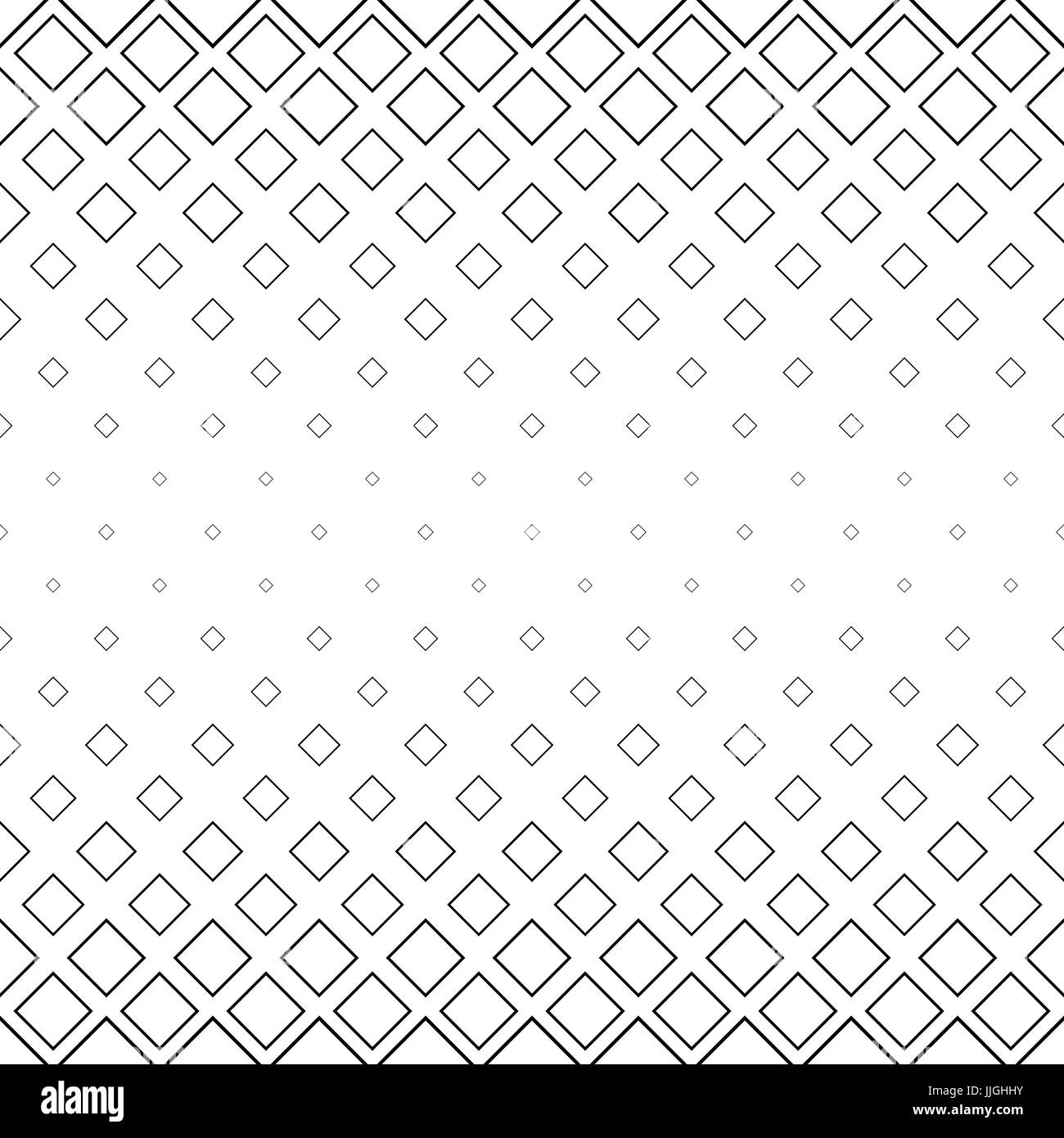 Black and white square pattern background - monochrome vector graphic design from diagonal ...