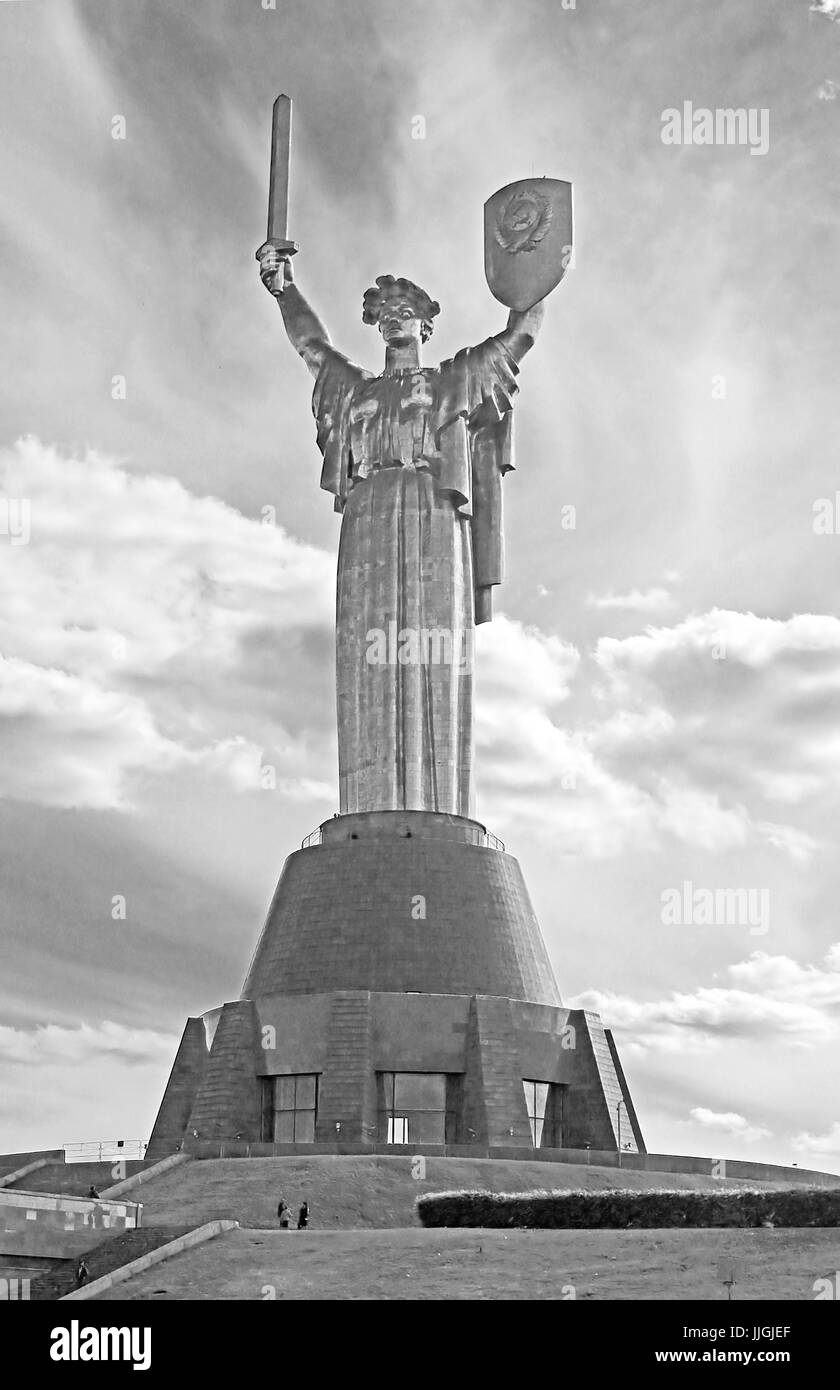 KYIV, UKRAINE - MAY 16, 2015: The monument "Mother Motherland ...
