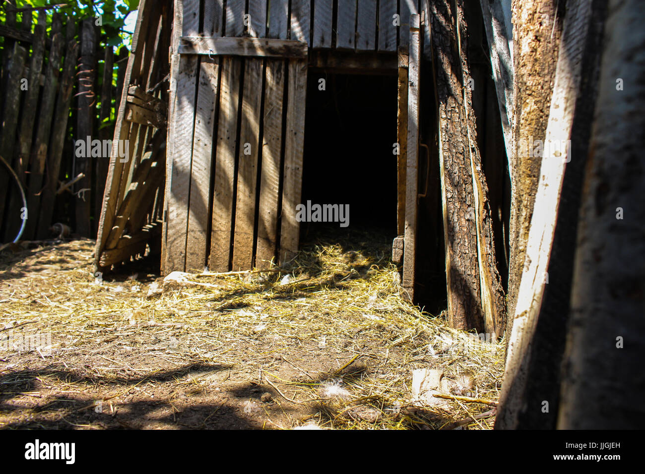 A hen coop in a rural place Stock Photo - Alamy