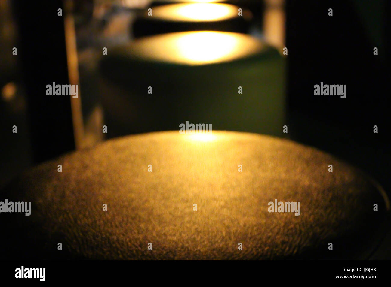 Round stool in the street lights Stock Photo - Alamy
