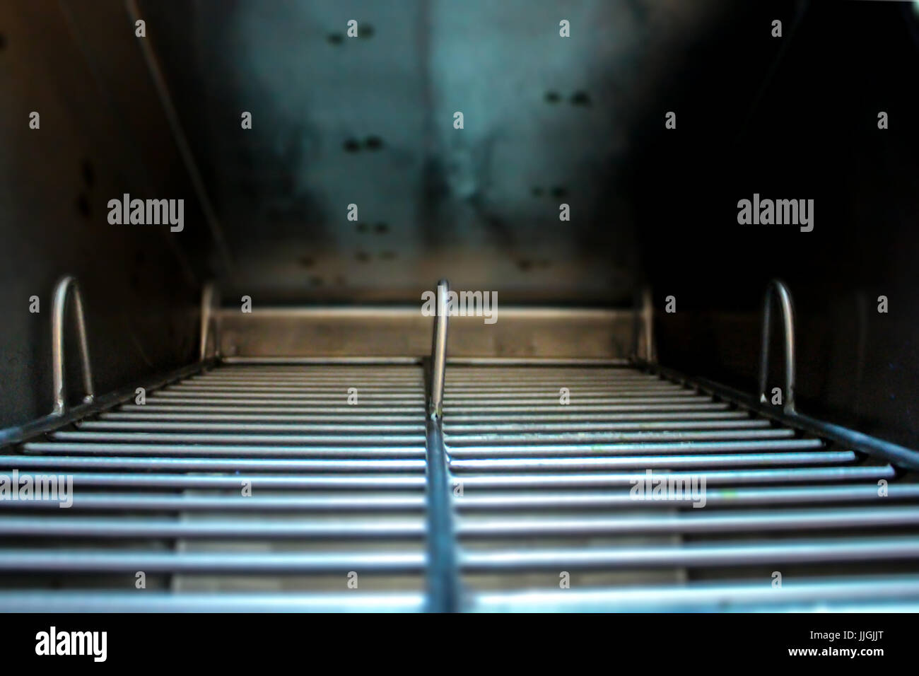 Stainless steel grill closeup Stock Photo - Alamy