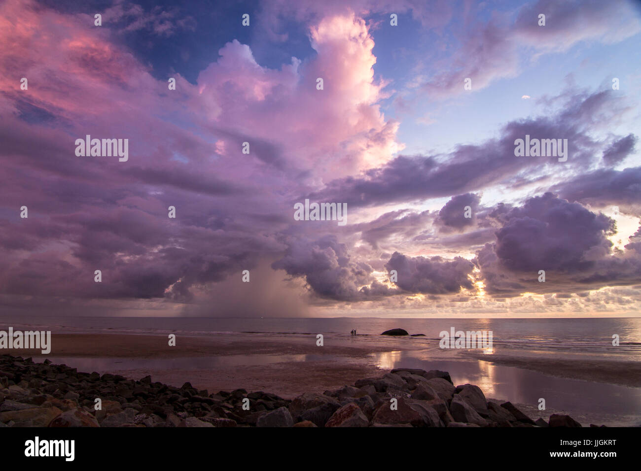Rain clouds over the ocean, Papar, Sabah, Malaysia Stock Photo - Alamy