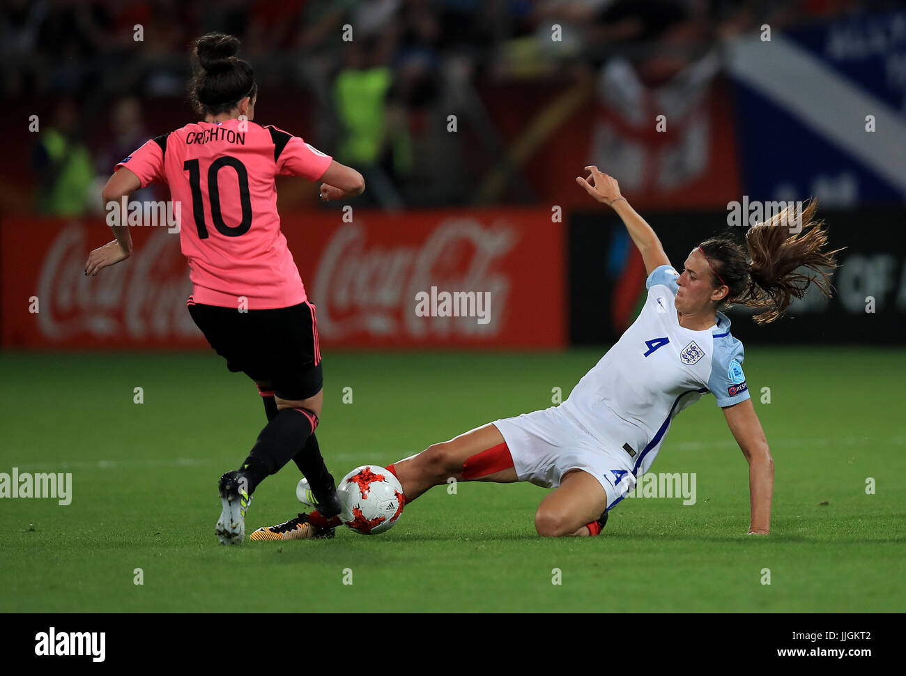 Scotland's Leanne Crichton (left) and England's Jill Scott (right ...