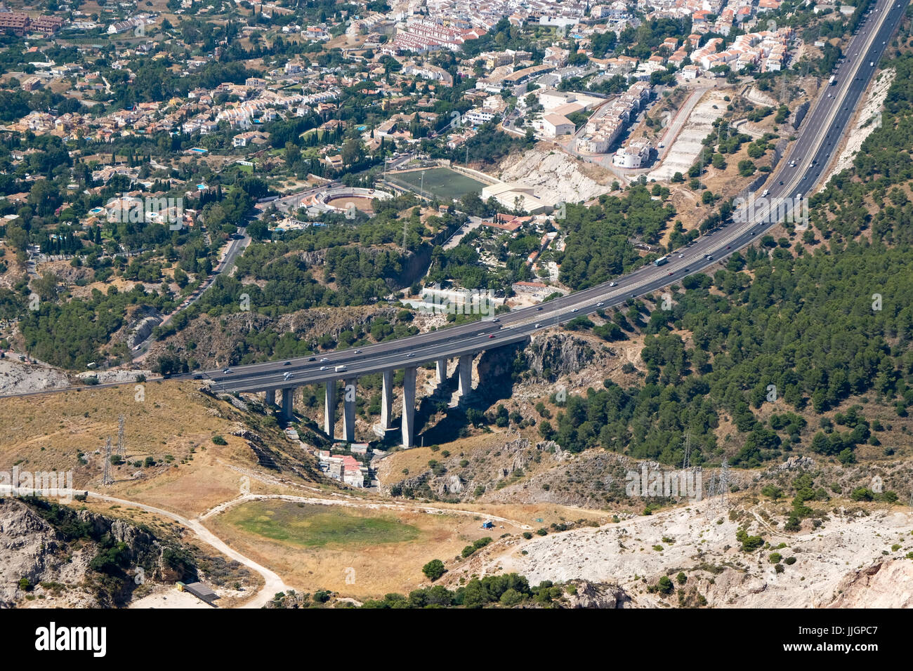 BENALMADENA, ANDALUCIA/SPAIN - JULY 7 : View from Mount Calamorro near ...