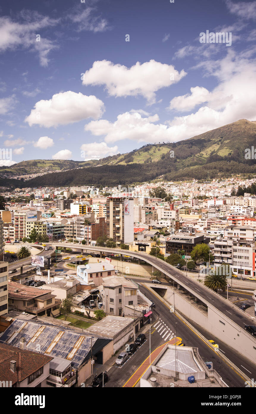Beautiful view from modern part of Quito mixing new architecture with ...