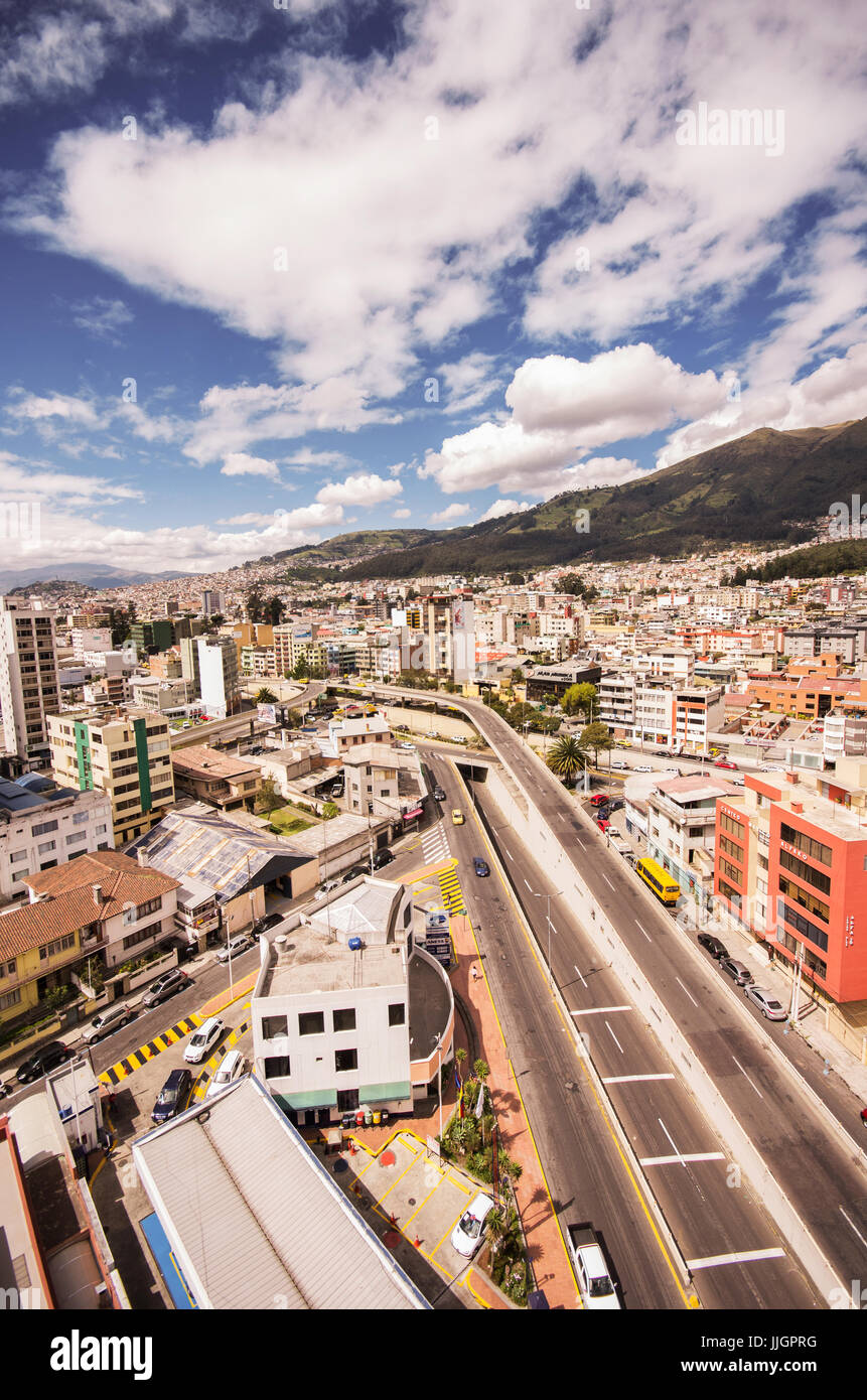 Beautiful view from modern part of Quito mixing new architecture with ...