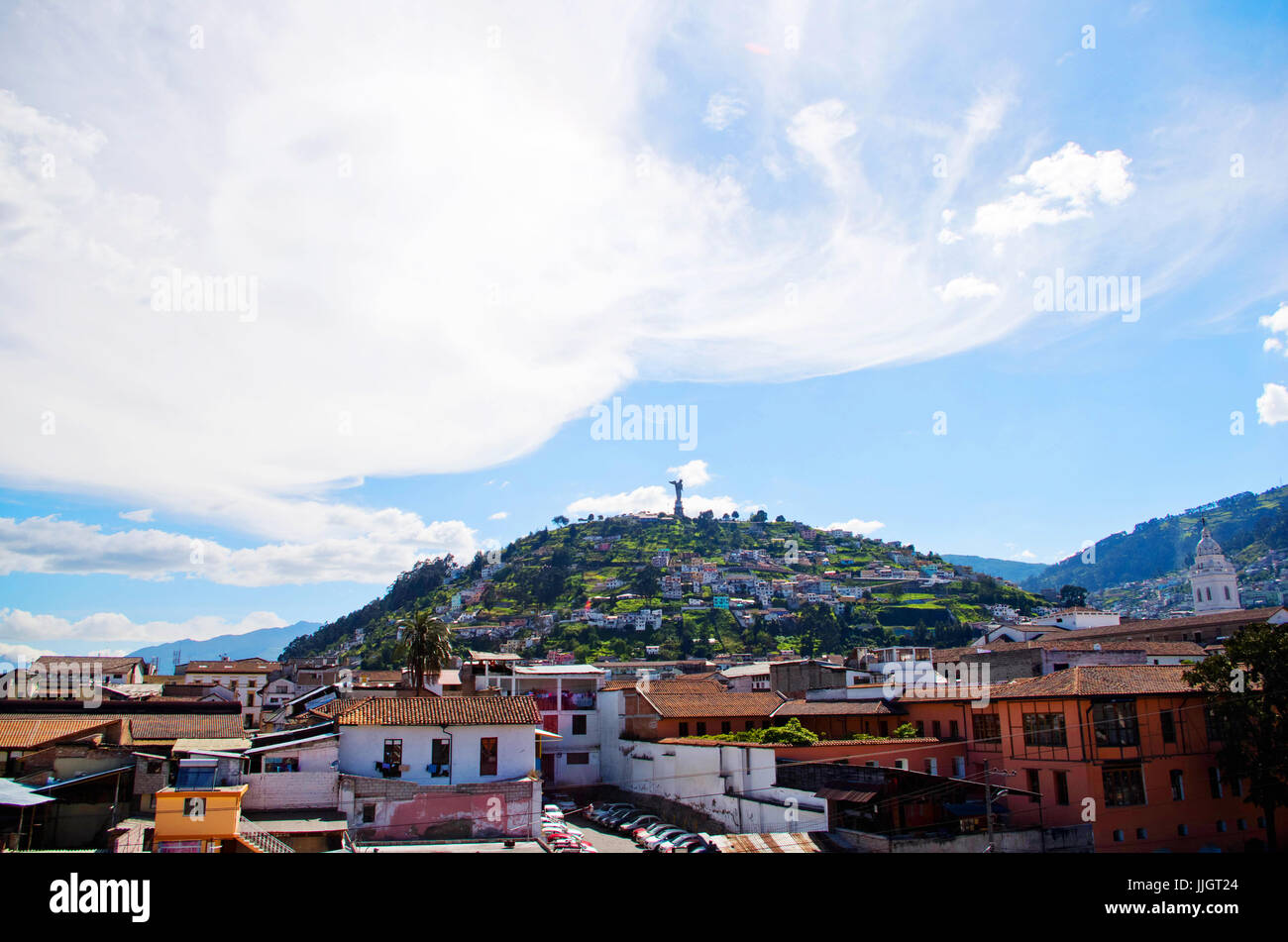 Beautiful view of Quito mixing new architecture with charming streets ...