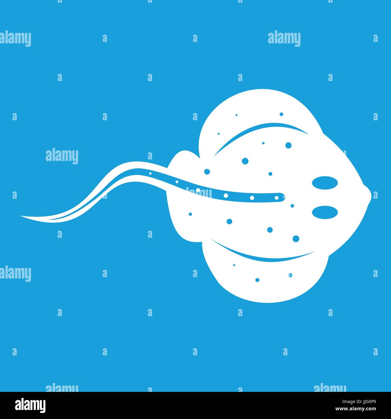 Swim stingray on blue Stock Vector Images - Alamy