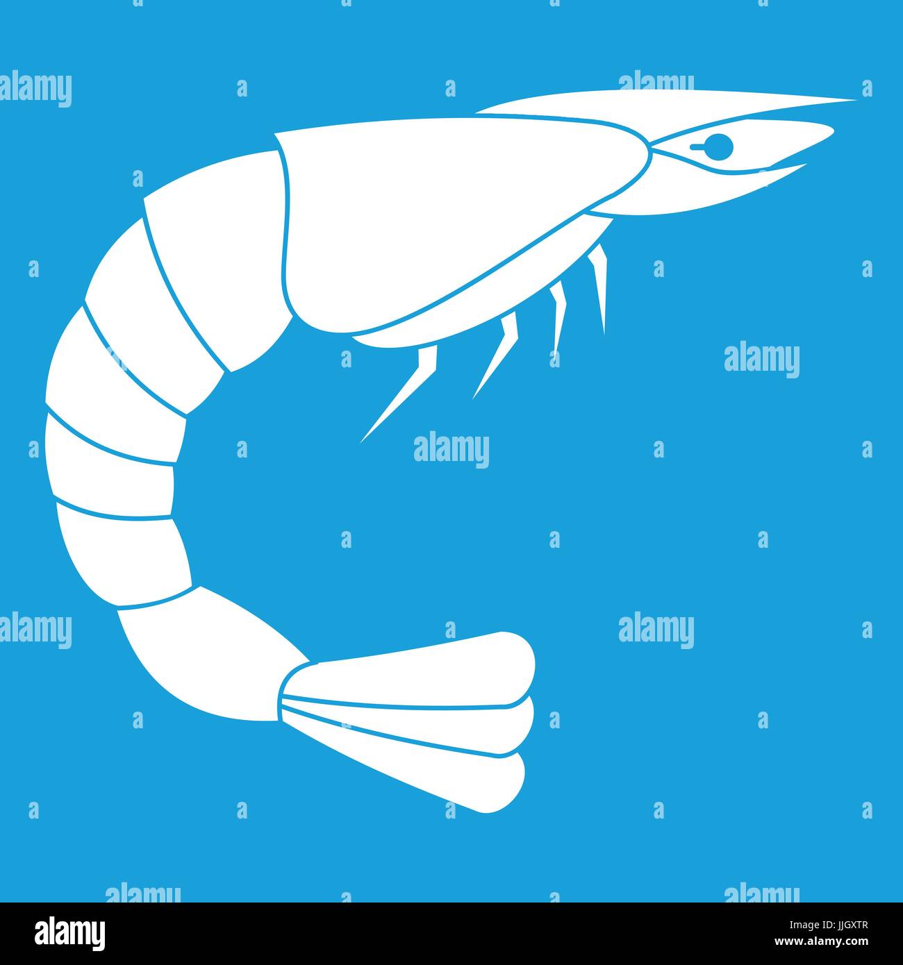 Fresh sea shrimp icon white Stock Vector Image & Art - Alamy