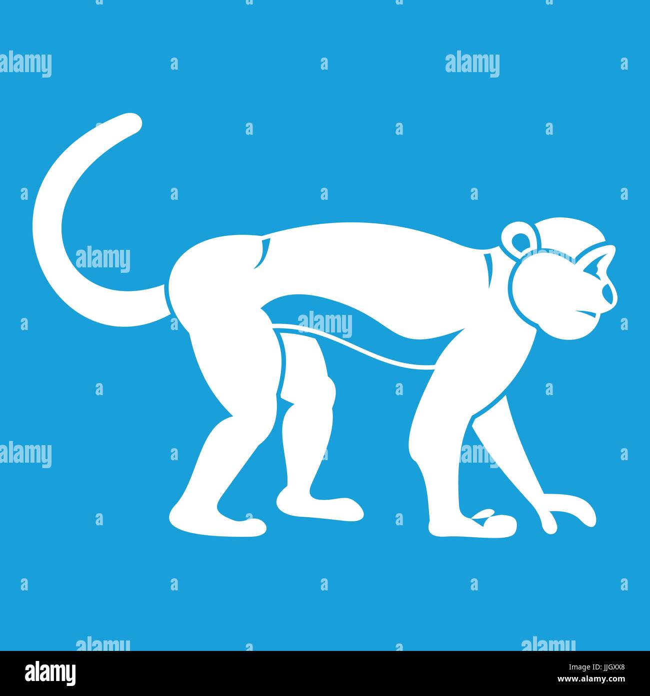 Macaque icon white Stock Vector Image & Art - Alamy