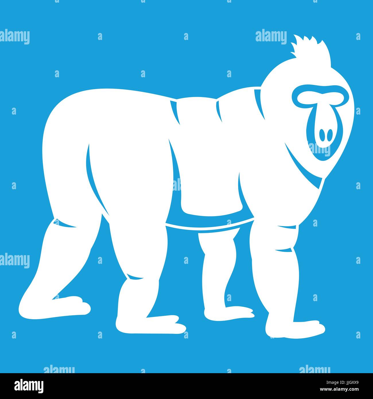 Mandrill monkey face Stock Vector Images - Alamy