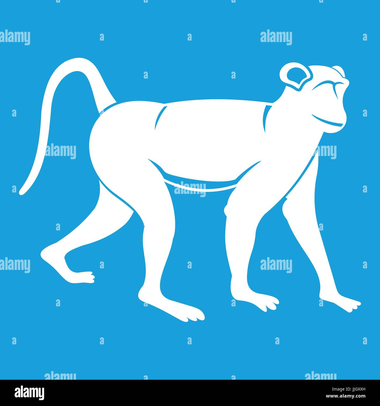Monkey icon white Stock Vector Image & Art - Alamy