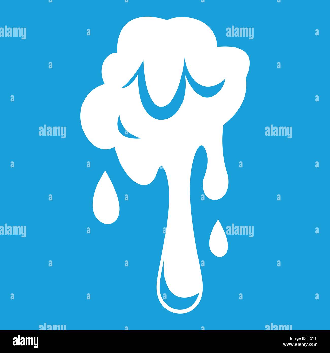 Dripping slime icon white Stock Vector Image & Art - Alamy