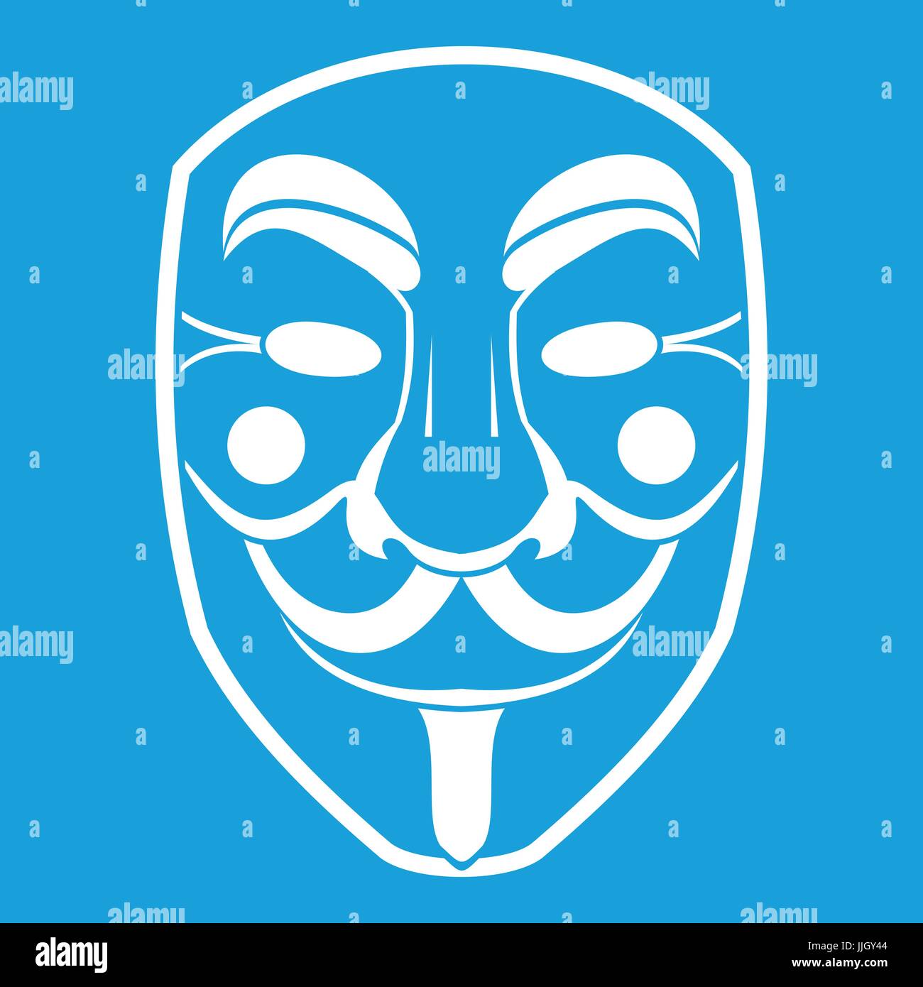 Vendetta mask icon white Stock Vector Image & Art - Alamy