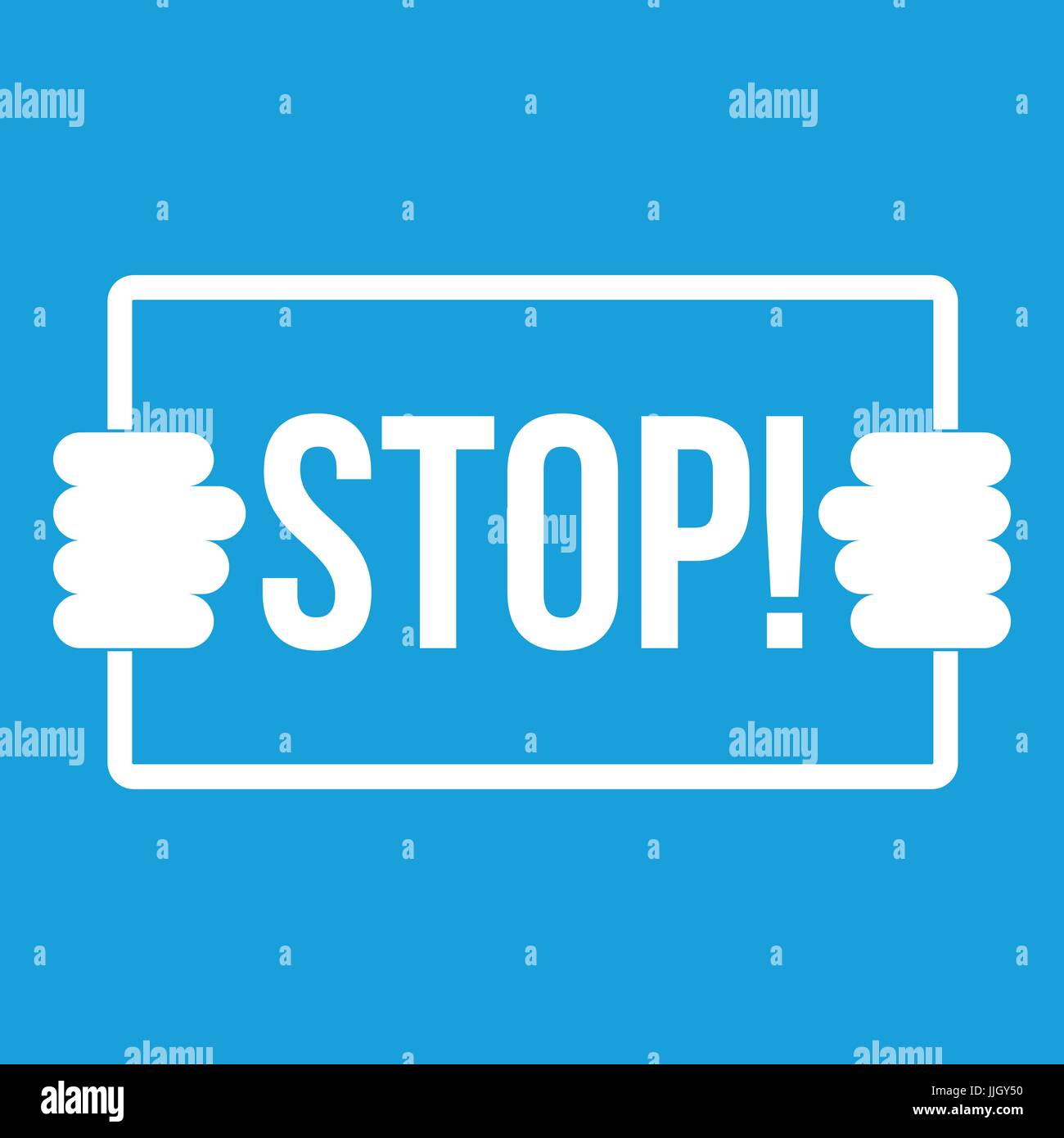 Stop icon white Stock Vector Image & Art - Alamy