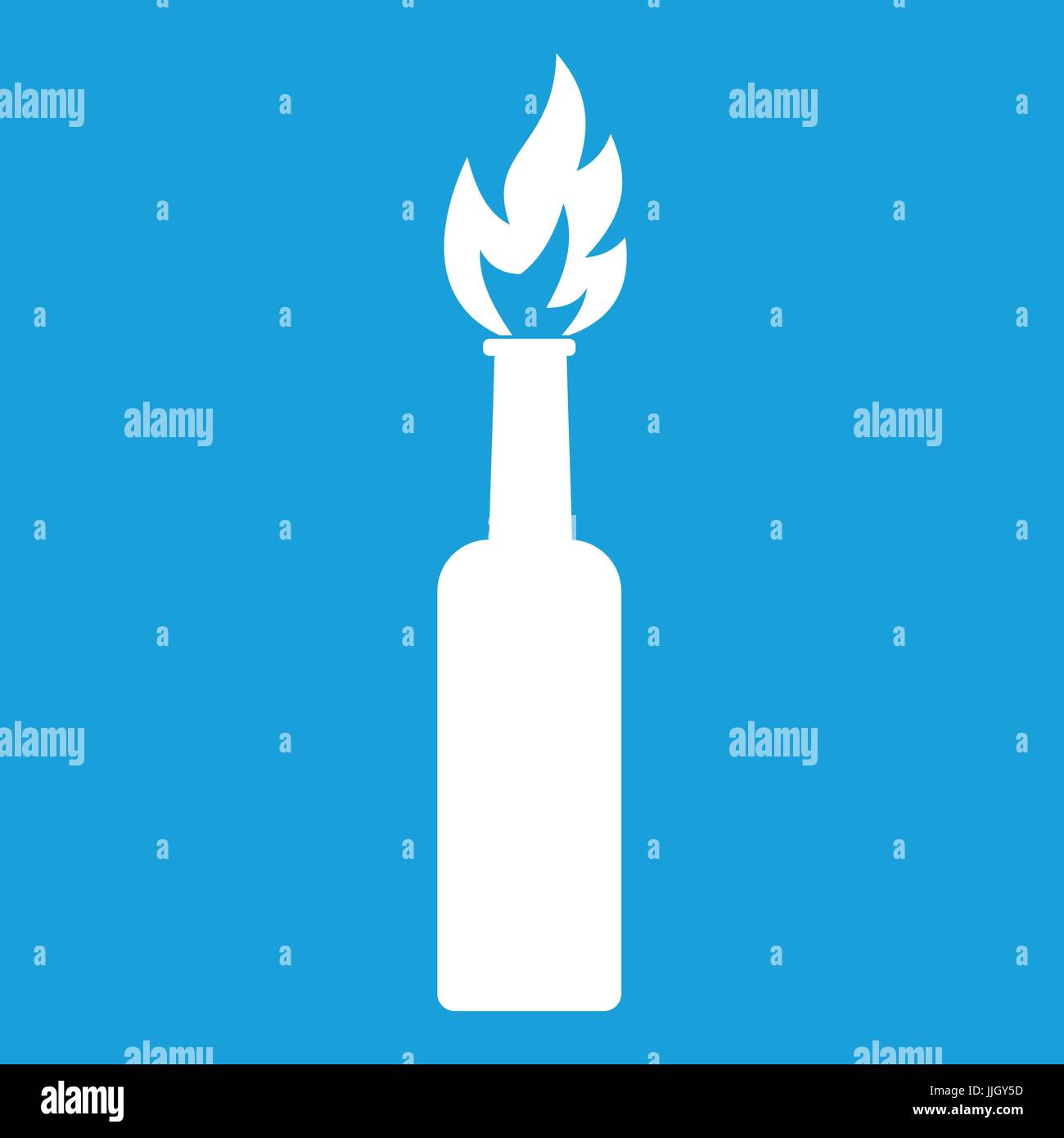 Burning bottle icon white Stock Vector Image & Art - Alamy