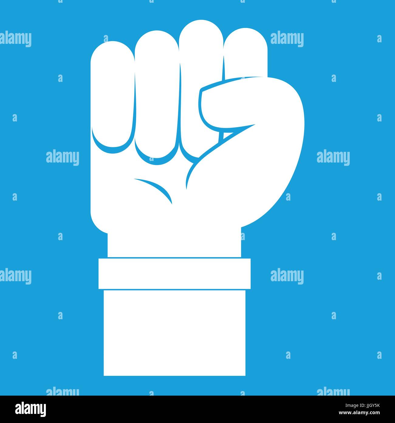 Fist icon white Stock Vector Image & Art - Alamy