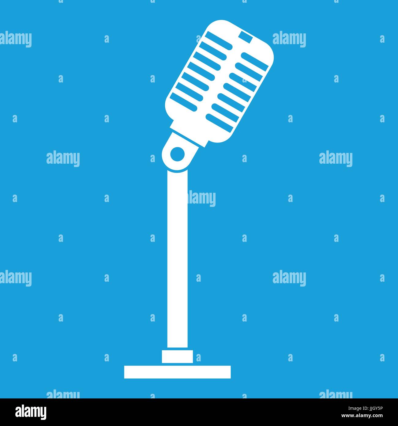 Microphone icon white Stock Vector Image & Art - Alamy