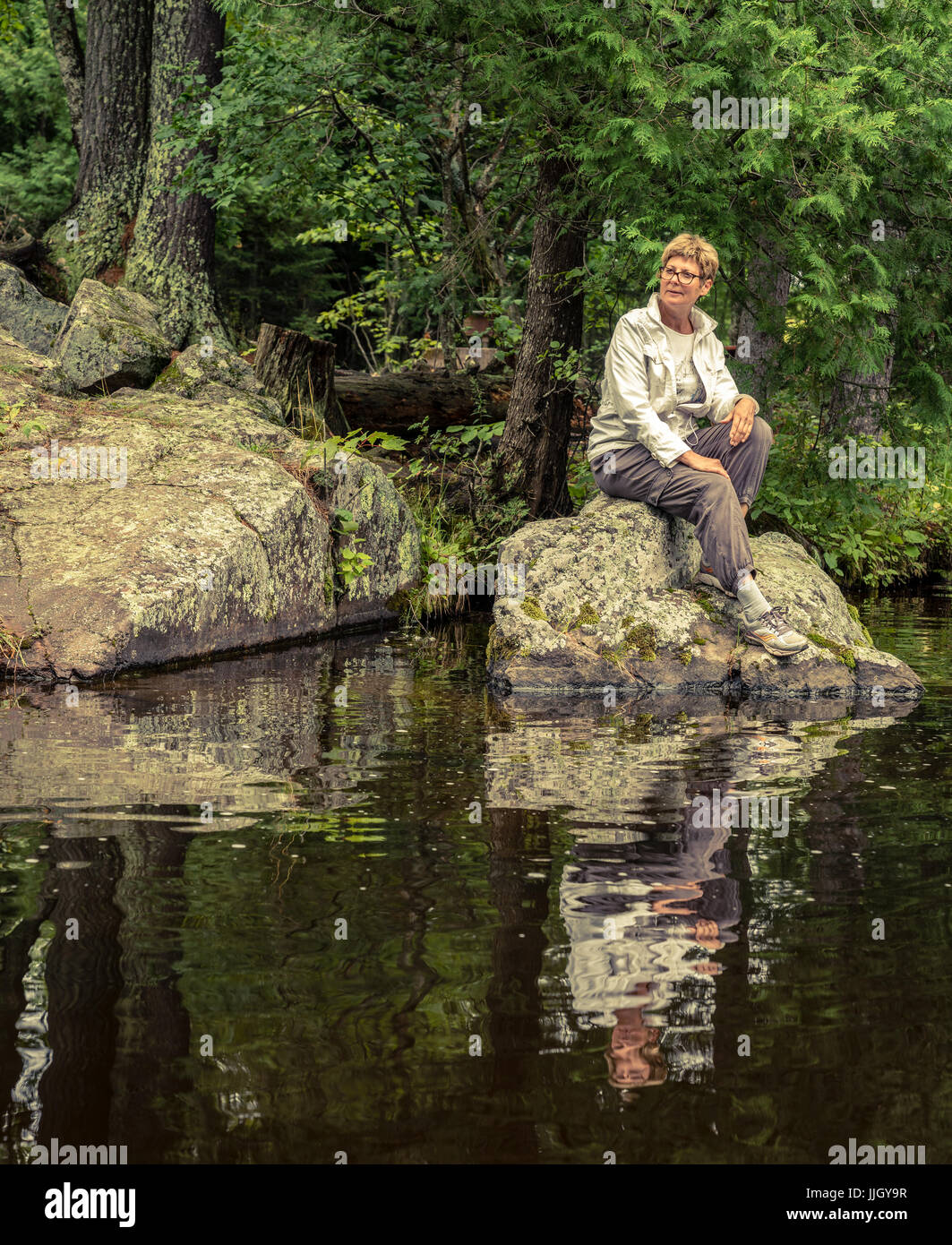 Upper peninsula a reflection a hi-res stock photography and images - Alamy