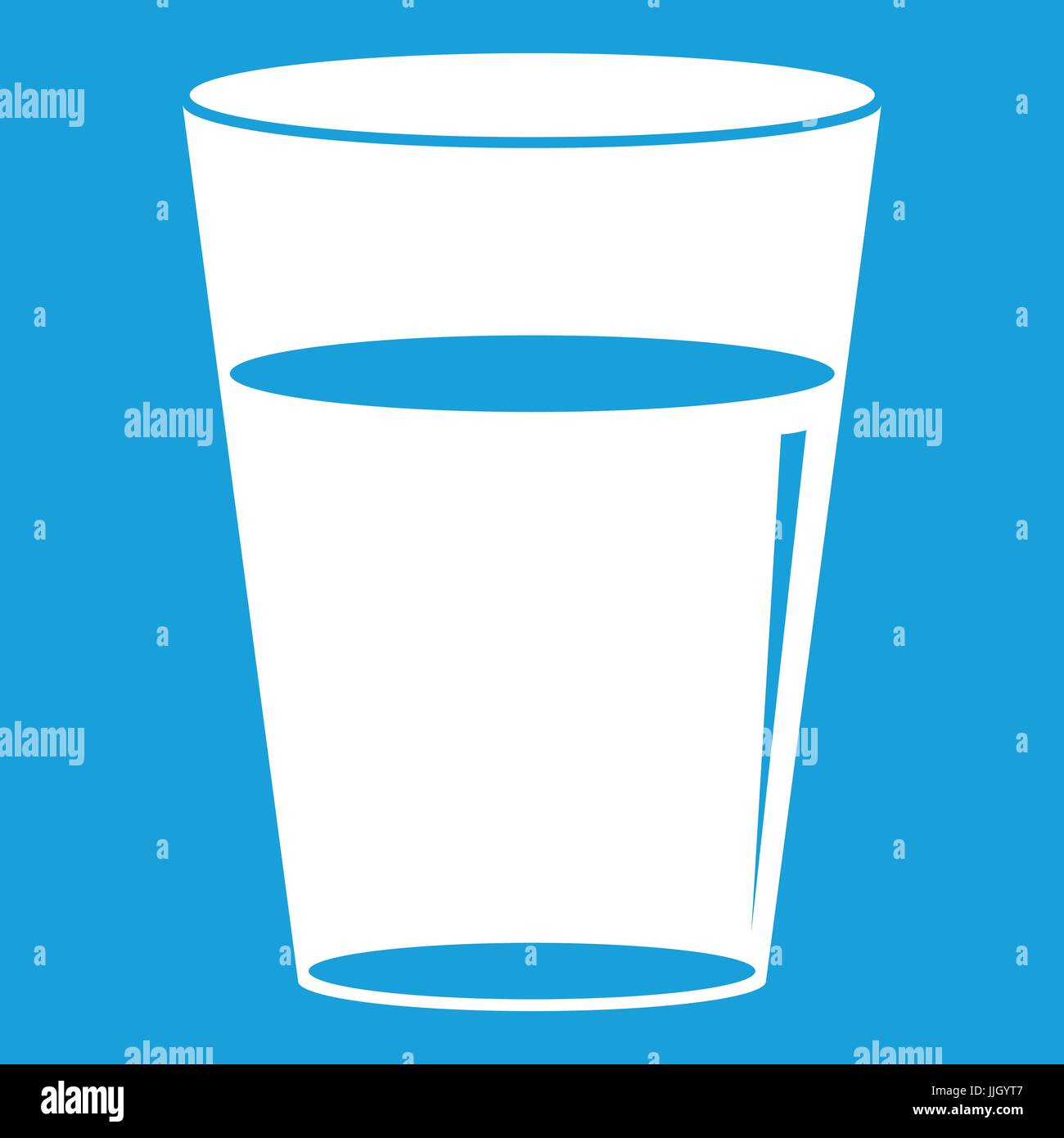 Glass water icon white Stock Vector Image & Art - Alamy