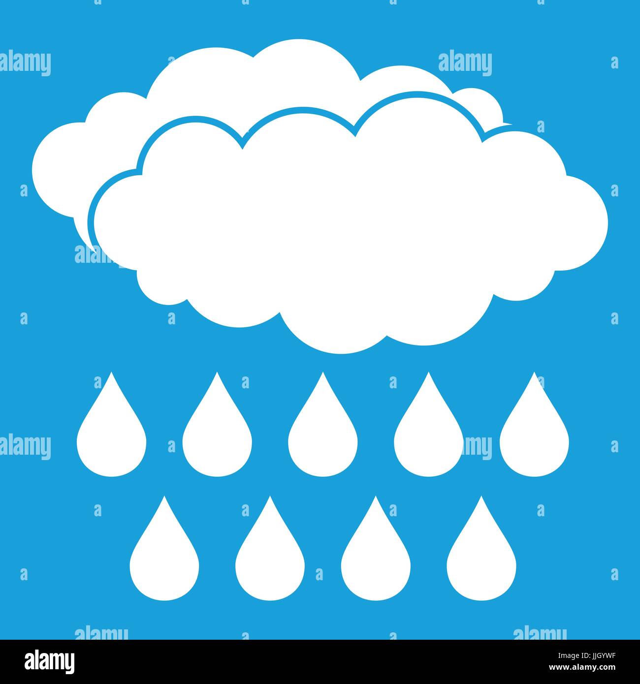 Rain icon white Stock Vector Image & Art - Alamy