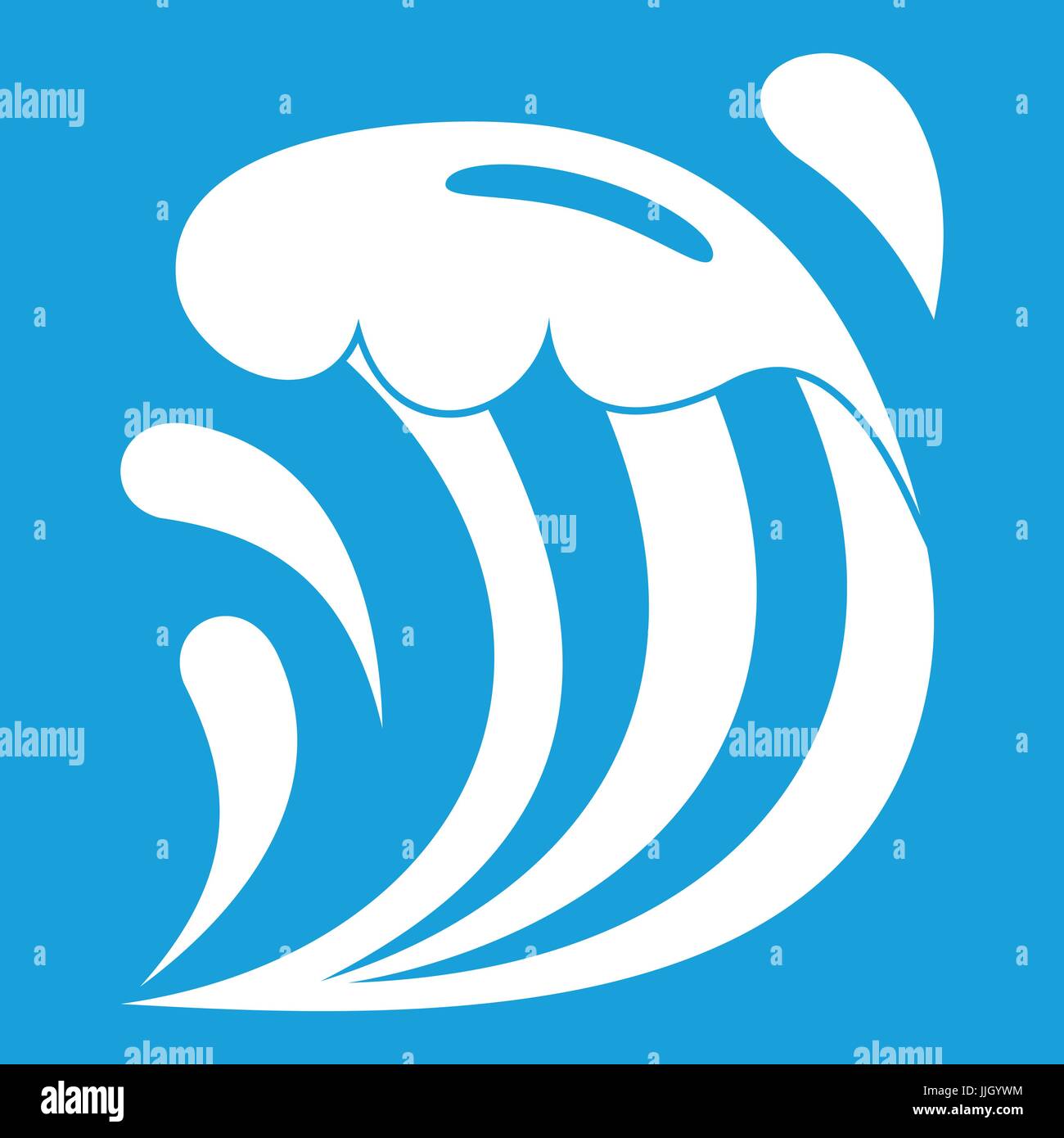 Wave icon white Stock Vector Image & Art - Alamy