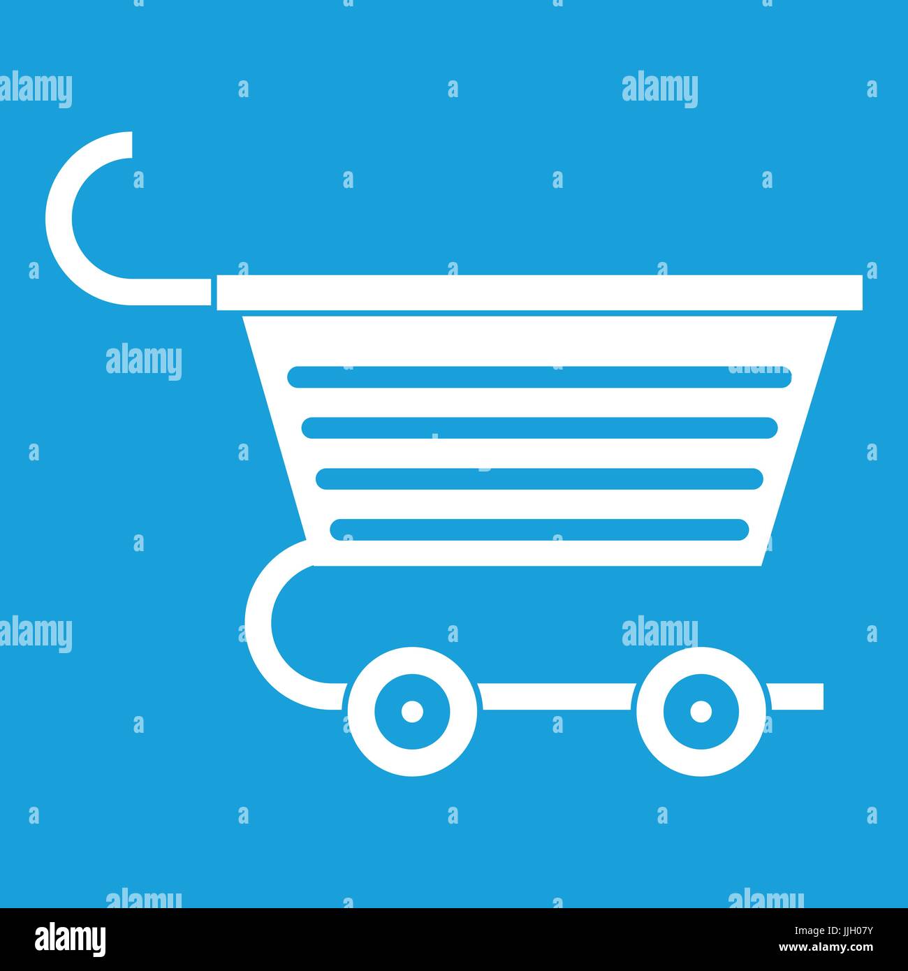 Shopping trolley icon white Stock Vector Image & Art - Alamy
