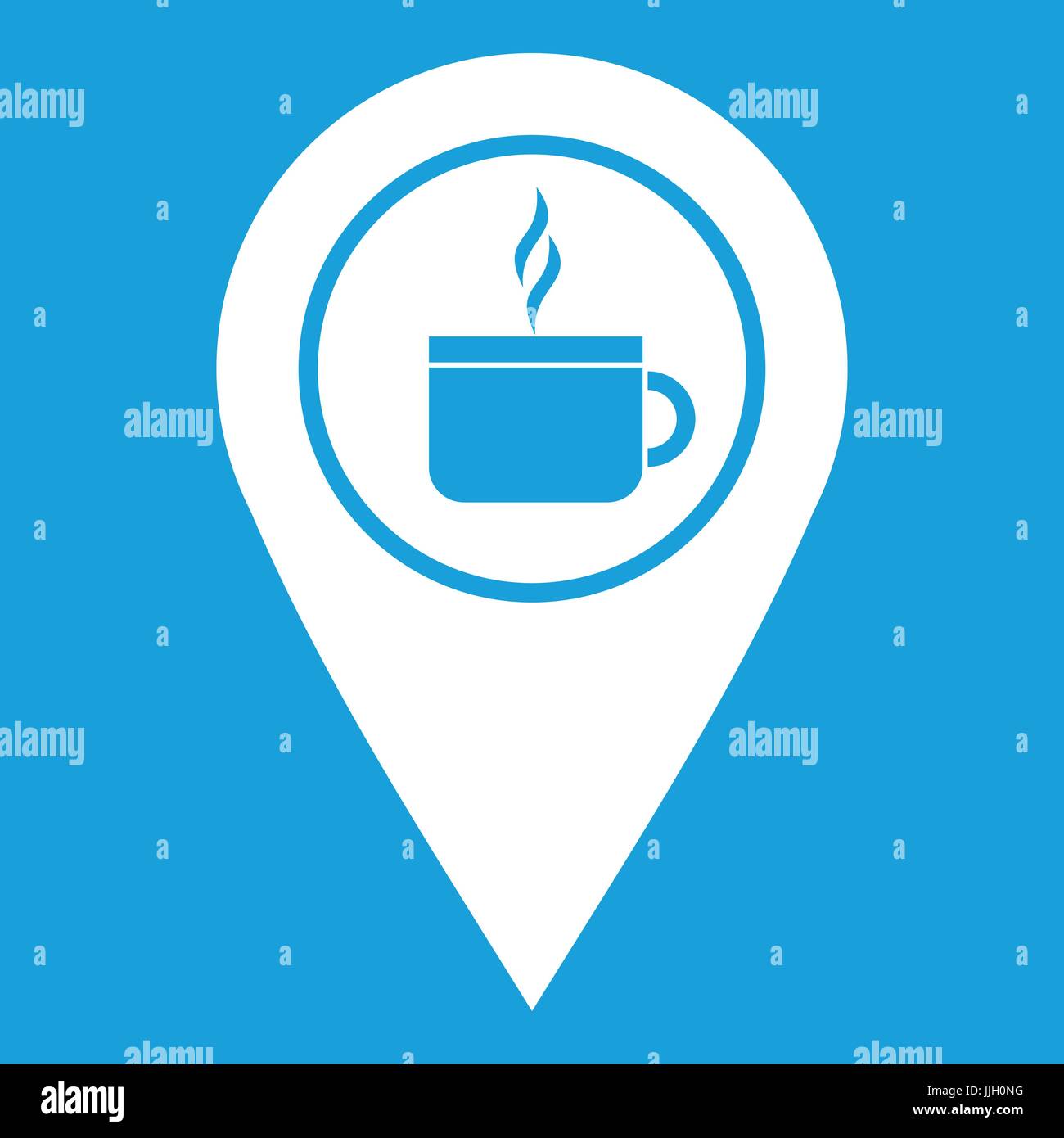 Map pin location with tea or coffee cup sign icon Stock Vector Image ...