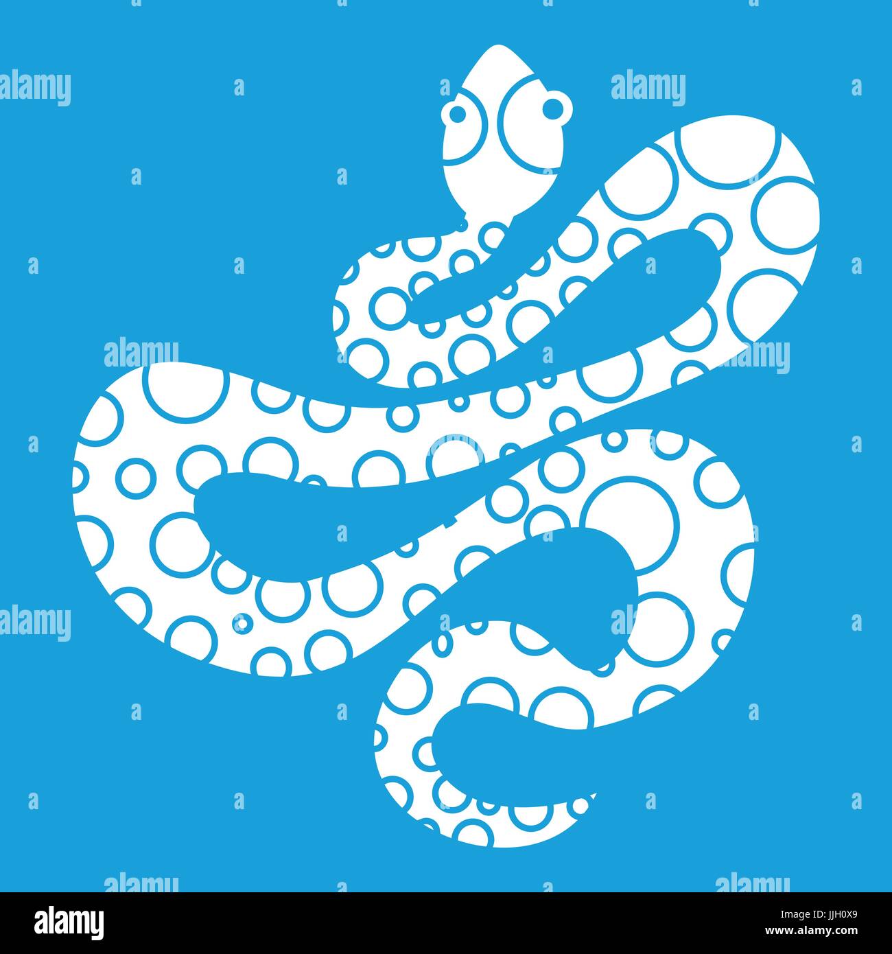 Dotted snake icon white Stock Vector Image & Art - Alamy