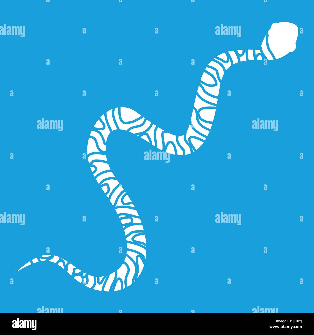 Snake wriggling icon white Stock Vector Image & Art - Alamy