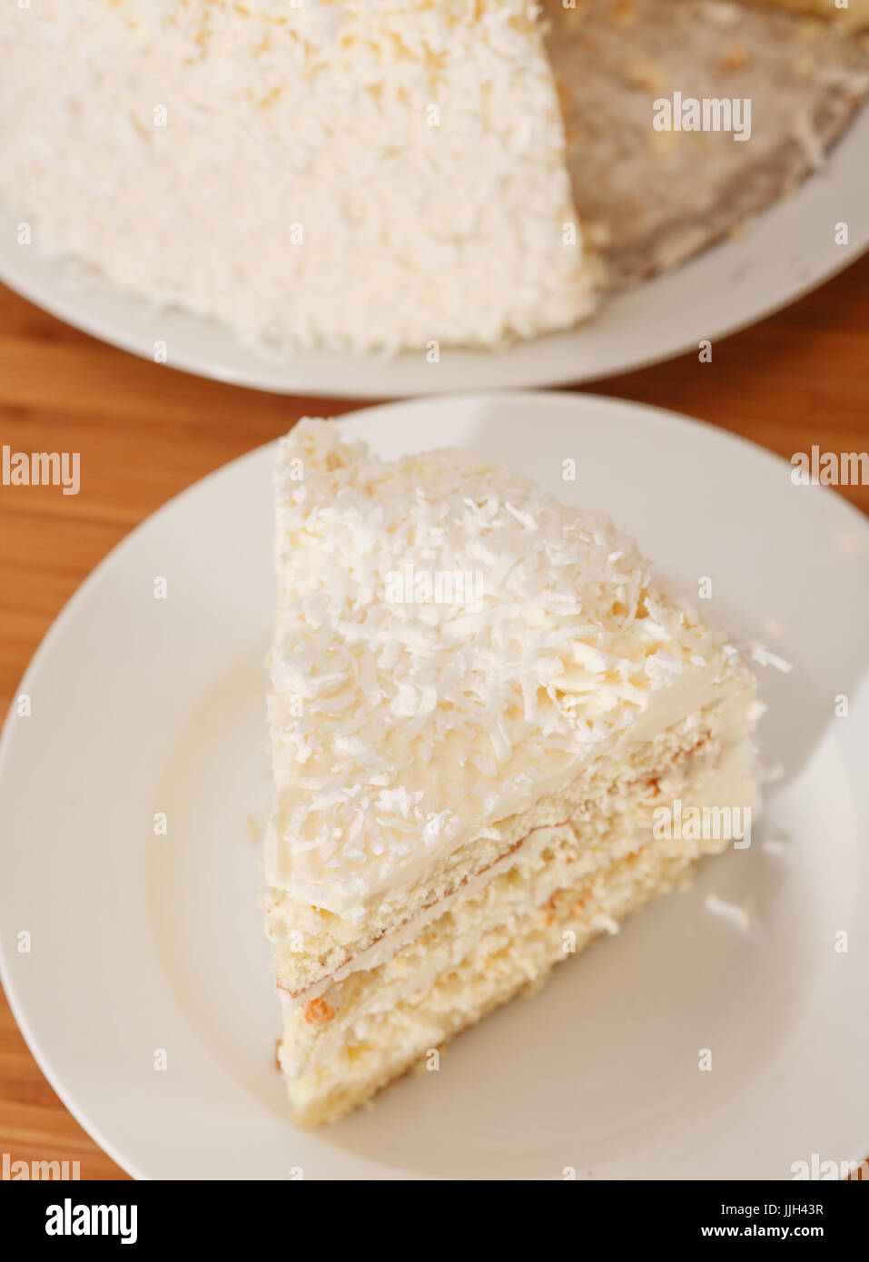 Coconut layer cake Stock Photo - Alamy