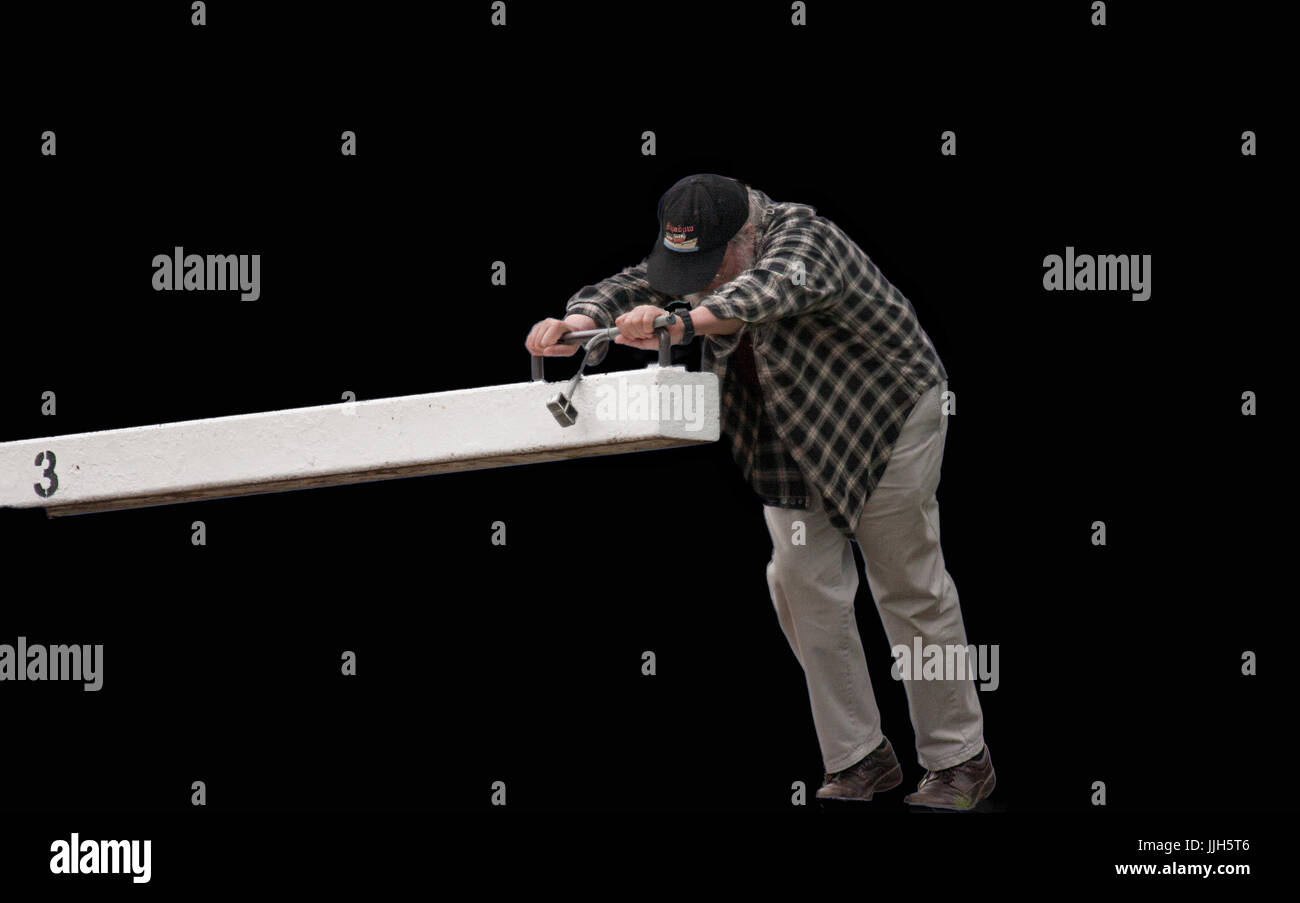 Man opening lock Stock Photo - Alamy