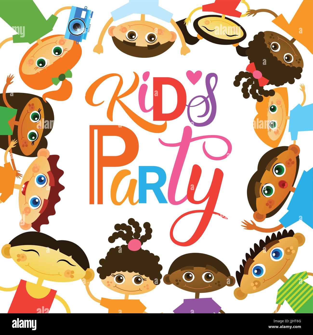 Kids Party Invitation Holiday For Children Banner Stock Vector Image ...