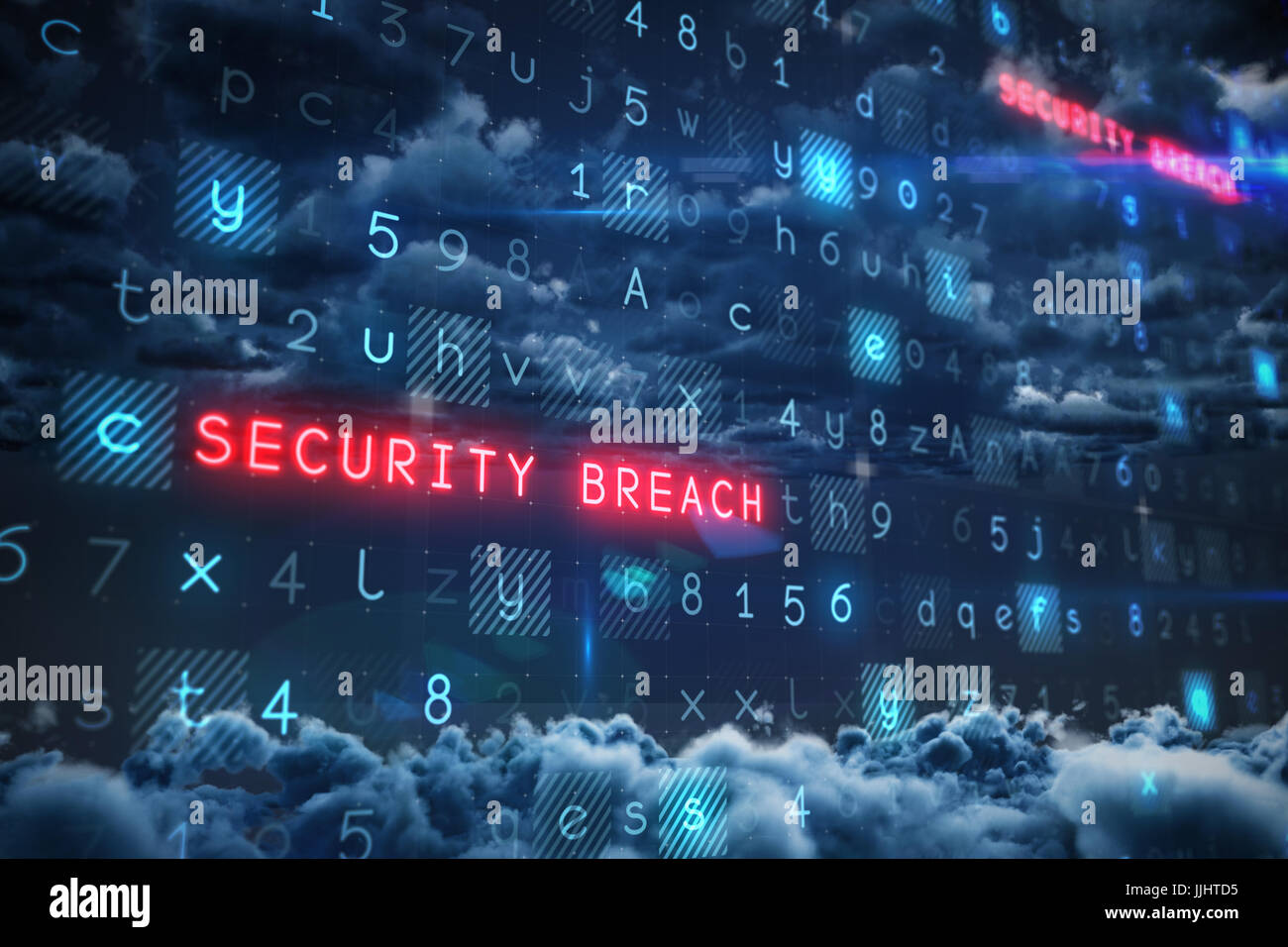 Virus background against view of cloudy sky at night Stock Photo - Alamy