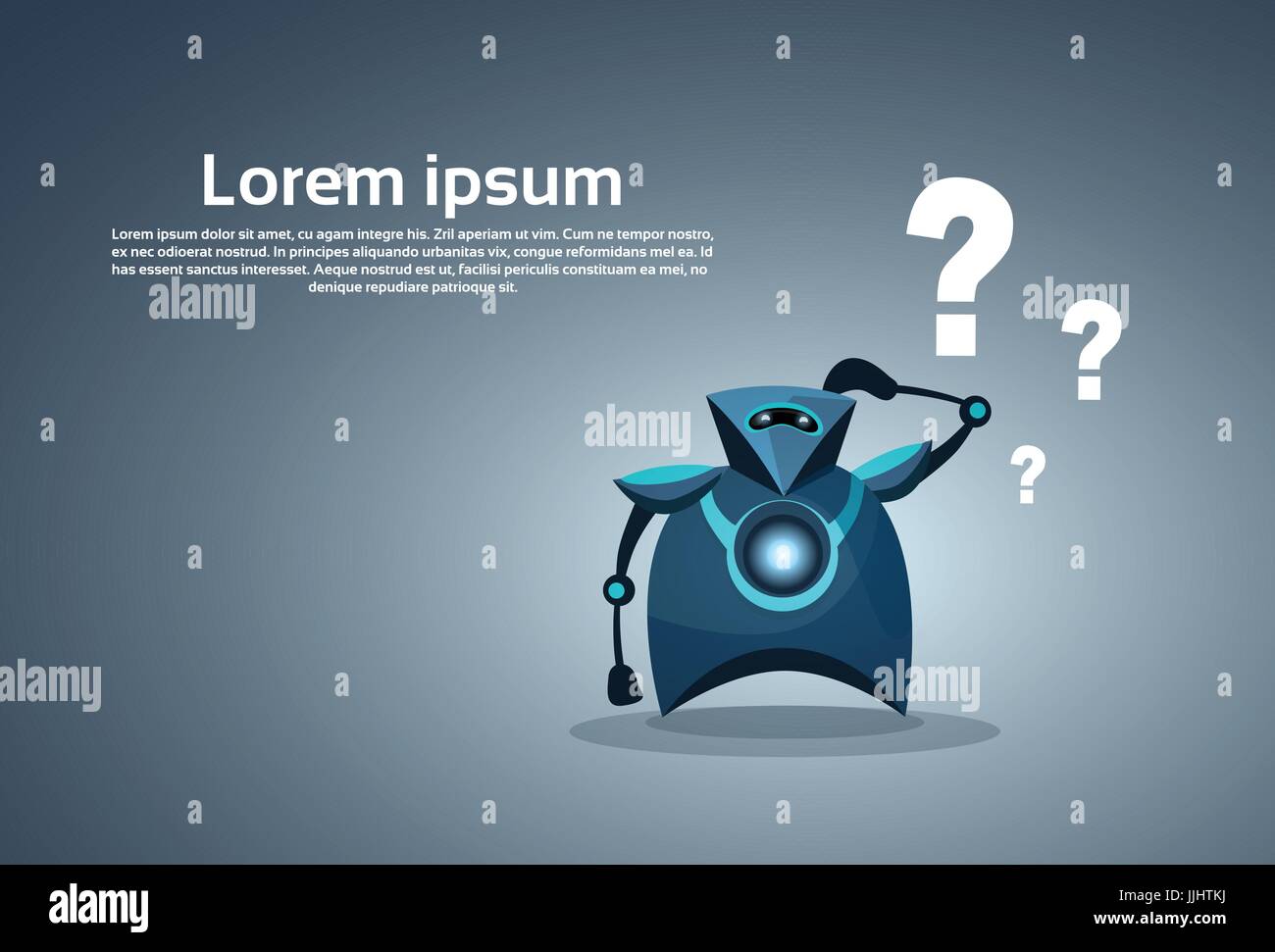 Modern Robot Thinking Question Artificial Intelligence Concept Stock ...