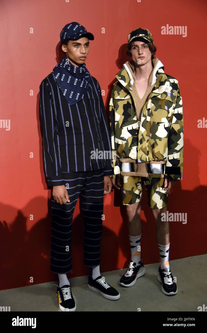 Backstage at the MSGM show during Milan Men's Fashion Week Spring ...