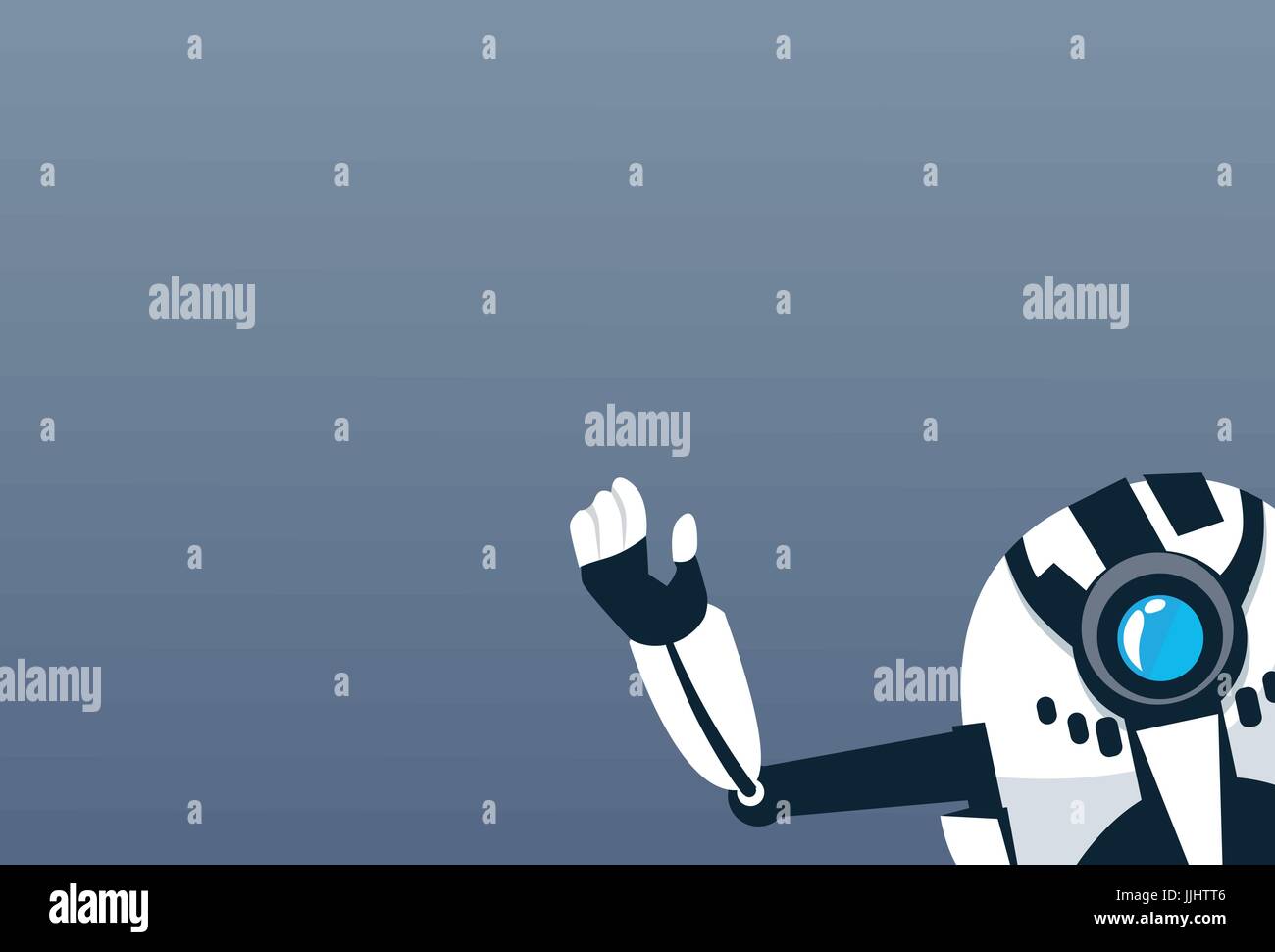 Waving greeting cartoon robot hi-res stock photography and images - Alamy