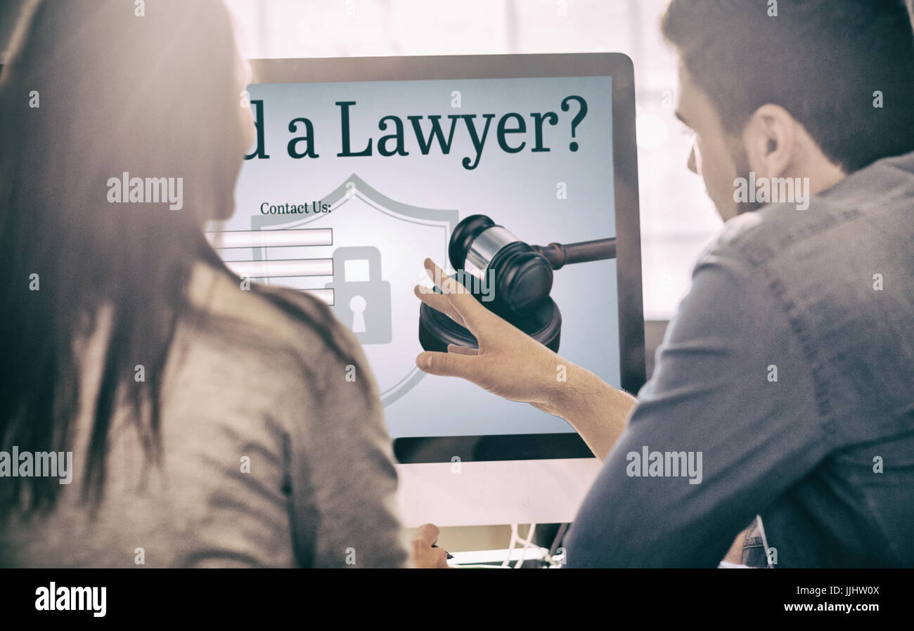 Graphic interface of lawyer contact form against graphic designers ...