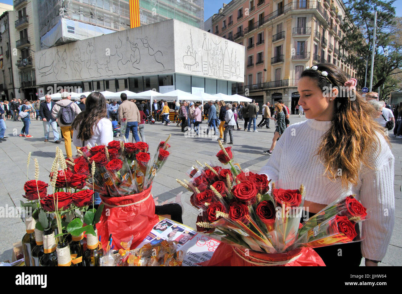 St. George´s day in Barcelona Stock Photo - Alamy