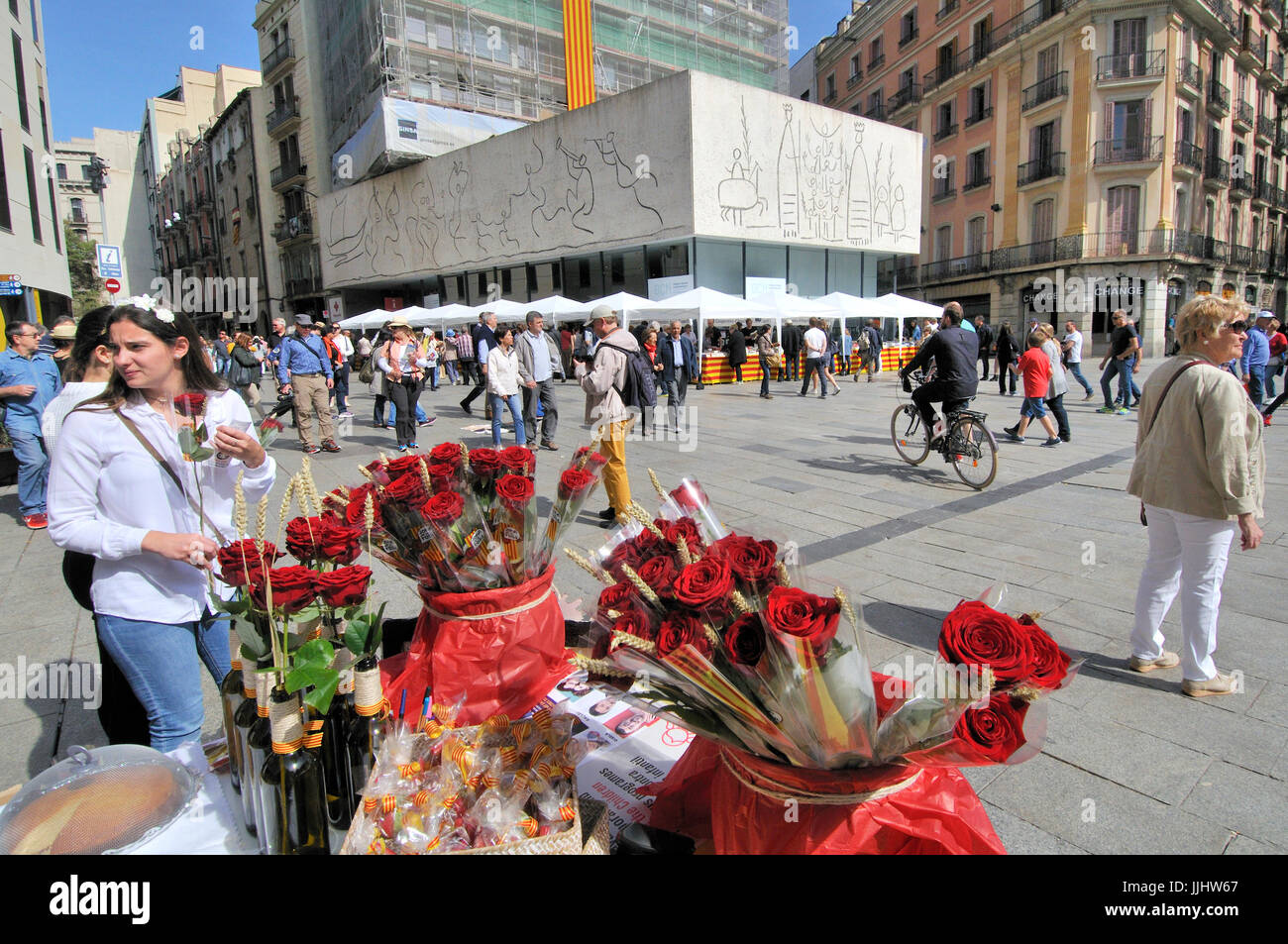 St. George´s day in Barcelona Stock Photo - Alamy