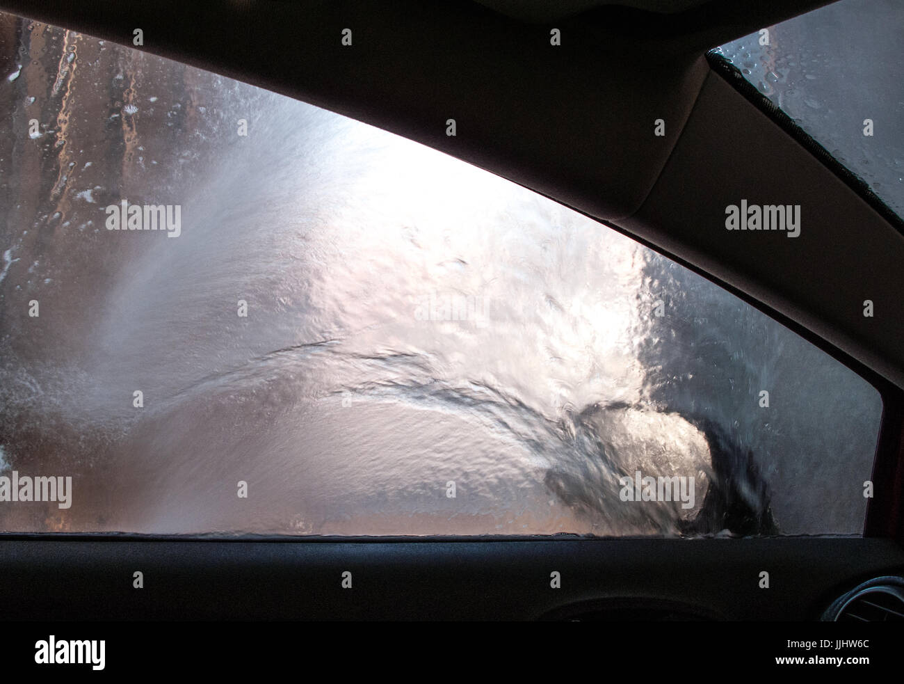 inside the automatic car wash Stock Photo - Alamy