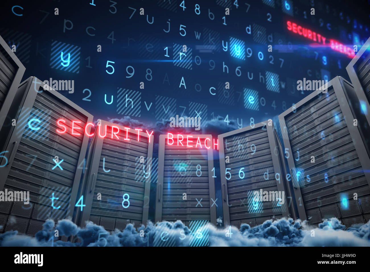 Virus background against scenic view of clouds at night Stock Photo - Alamy