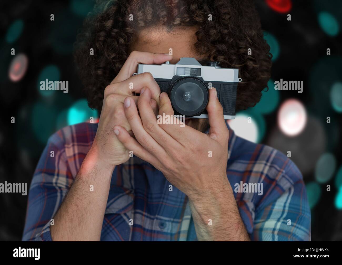 Blue overlap hi-res stock photography and images - Alamy