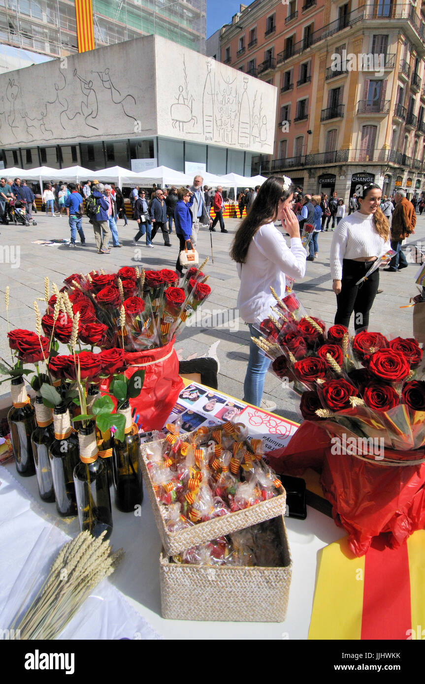 St. George´s day in Barcelona Stock Photo - Alamy