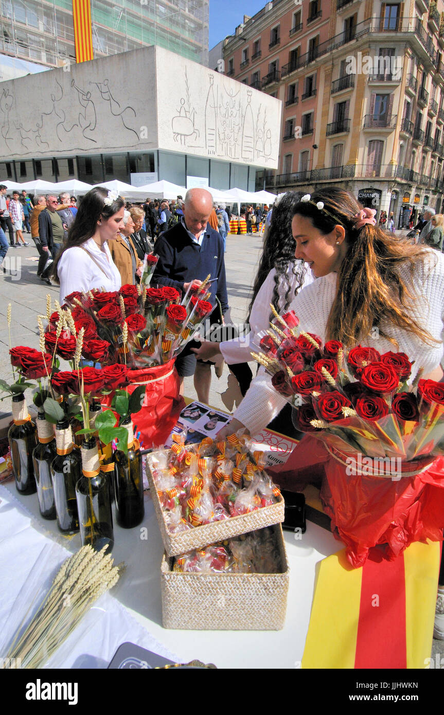 St. George´s day in Barcelona Stock Photo - Alamy