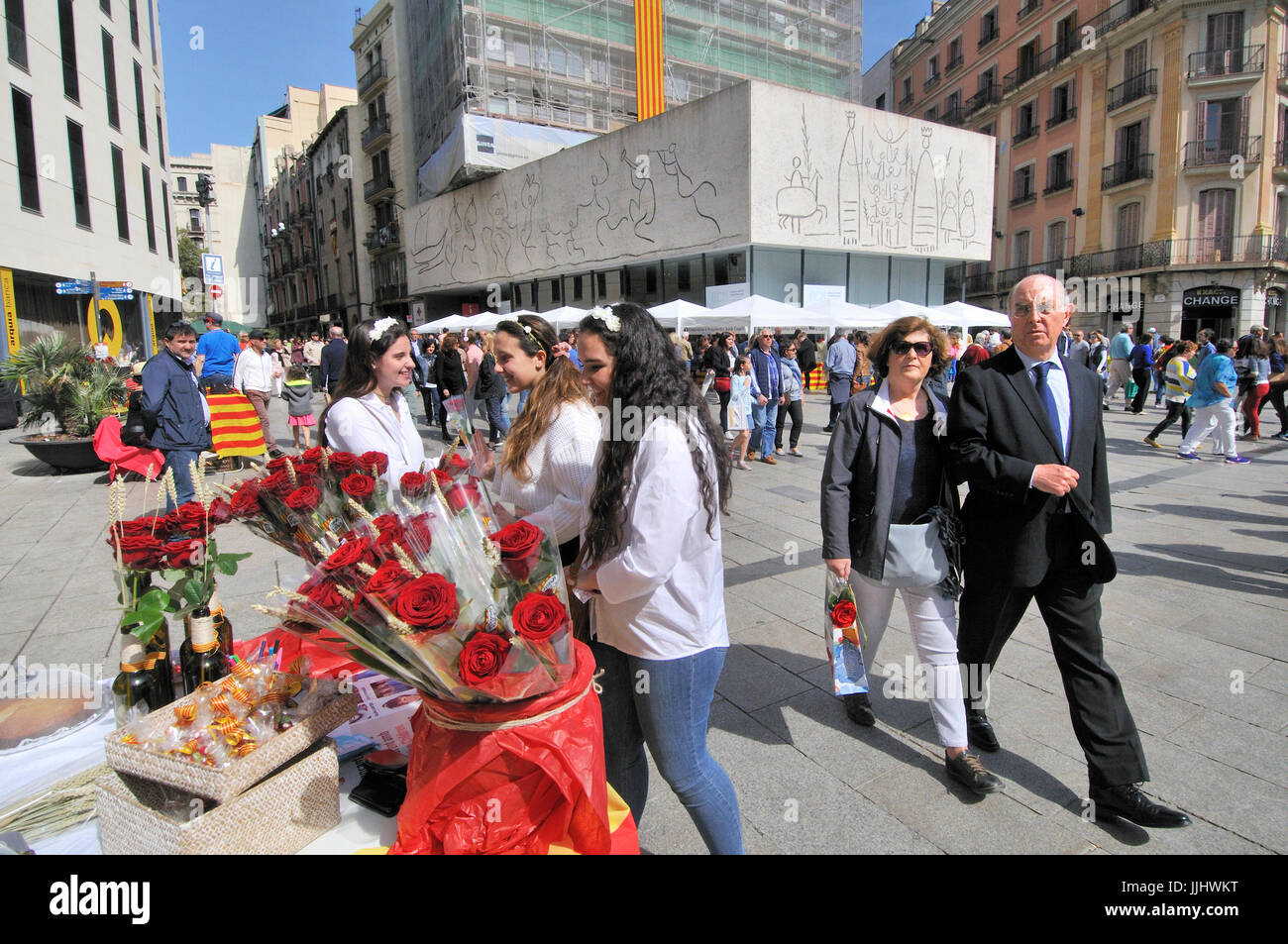 St. George´s day in Barcelona Stock Photo - Alamy