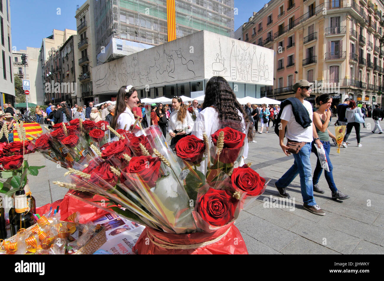 St. George´s day in Barcelona Stock Photo - Alamy