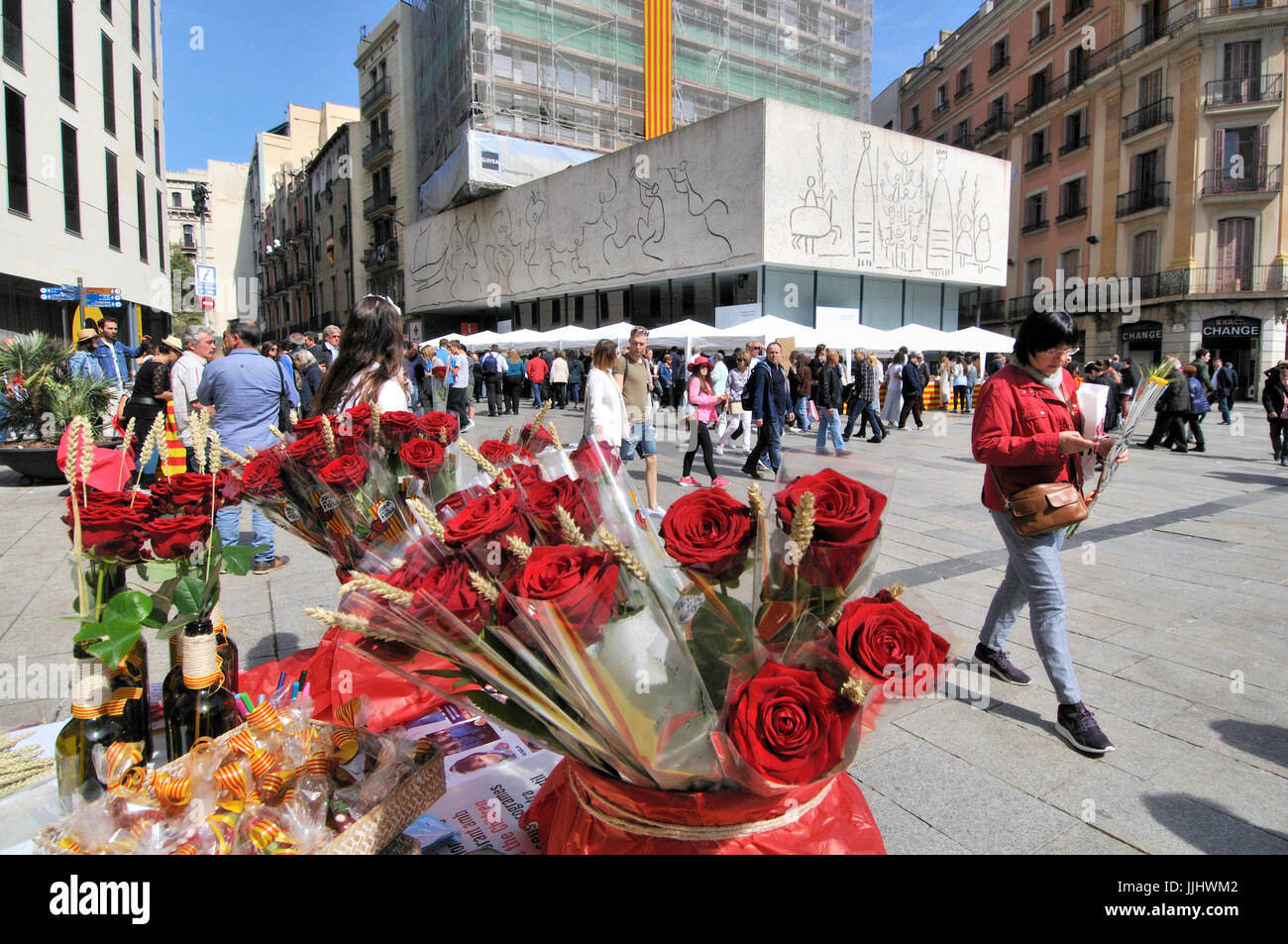 St. George´s day in Barcelona Stock Photo - Alamy