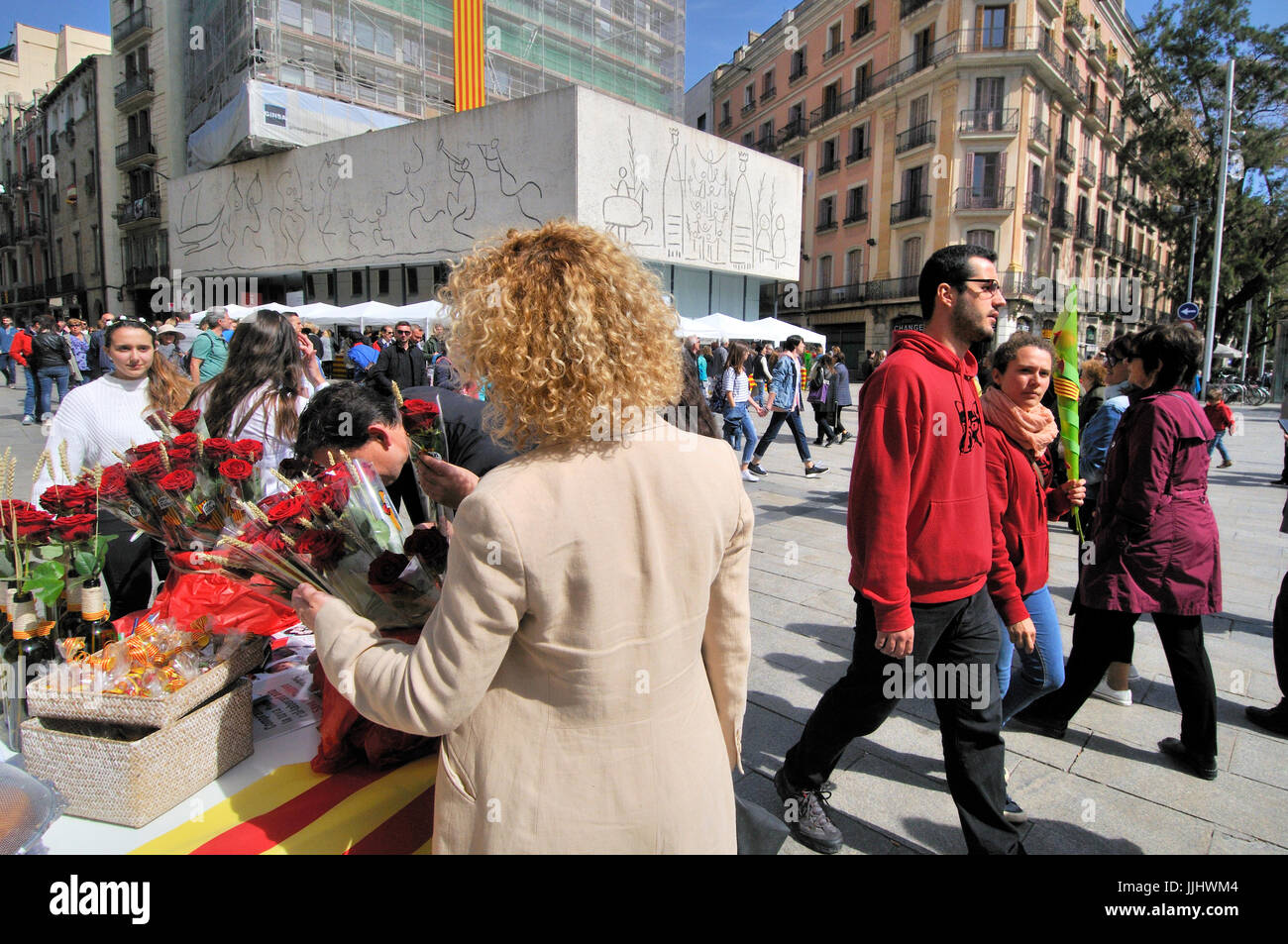 St. George´s day in Barcelona Stock Photo - Alamy