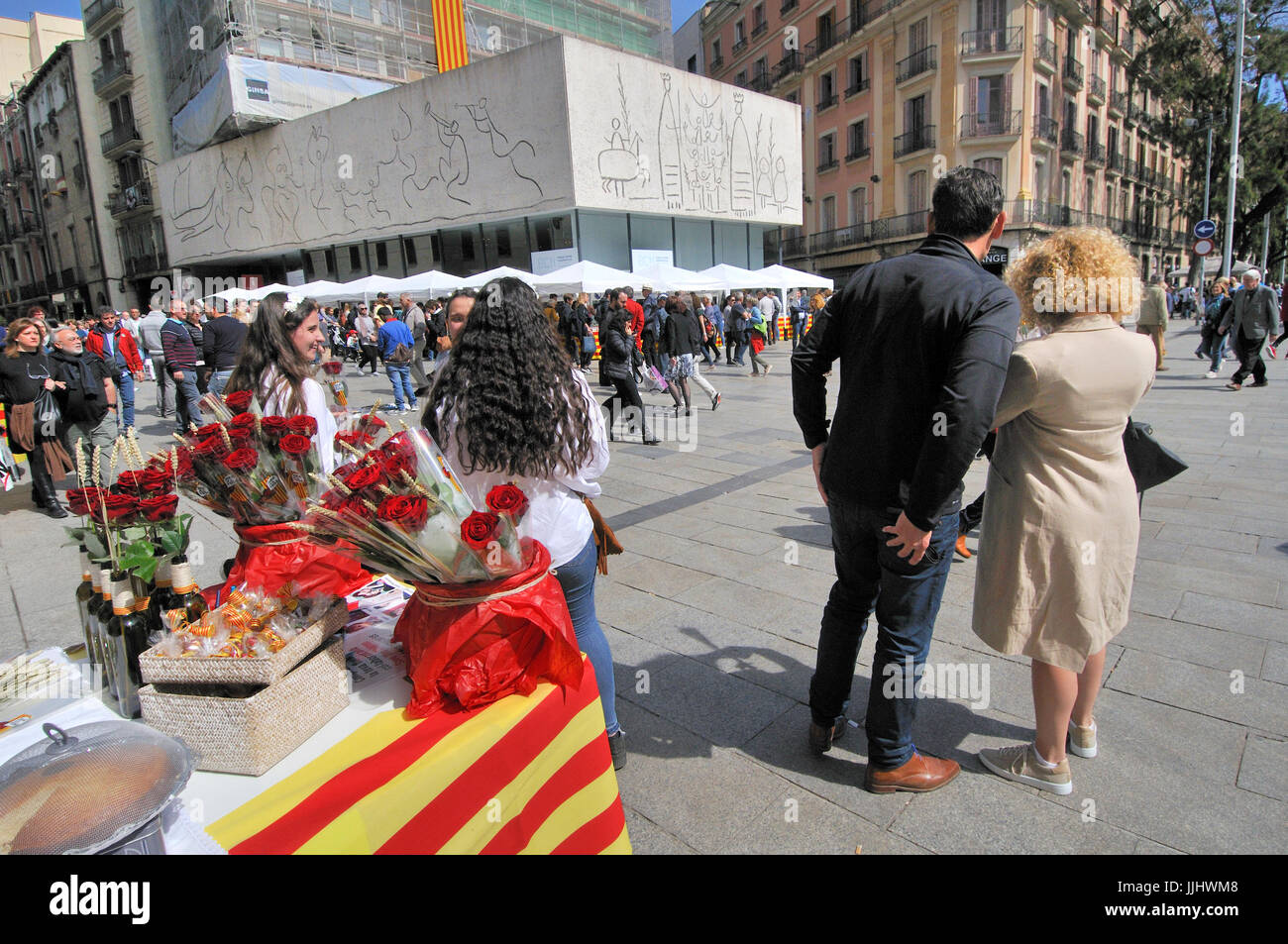 St. George´s day in Barcelona Stock Photo - Alamy